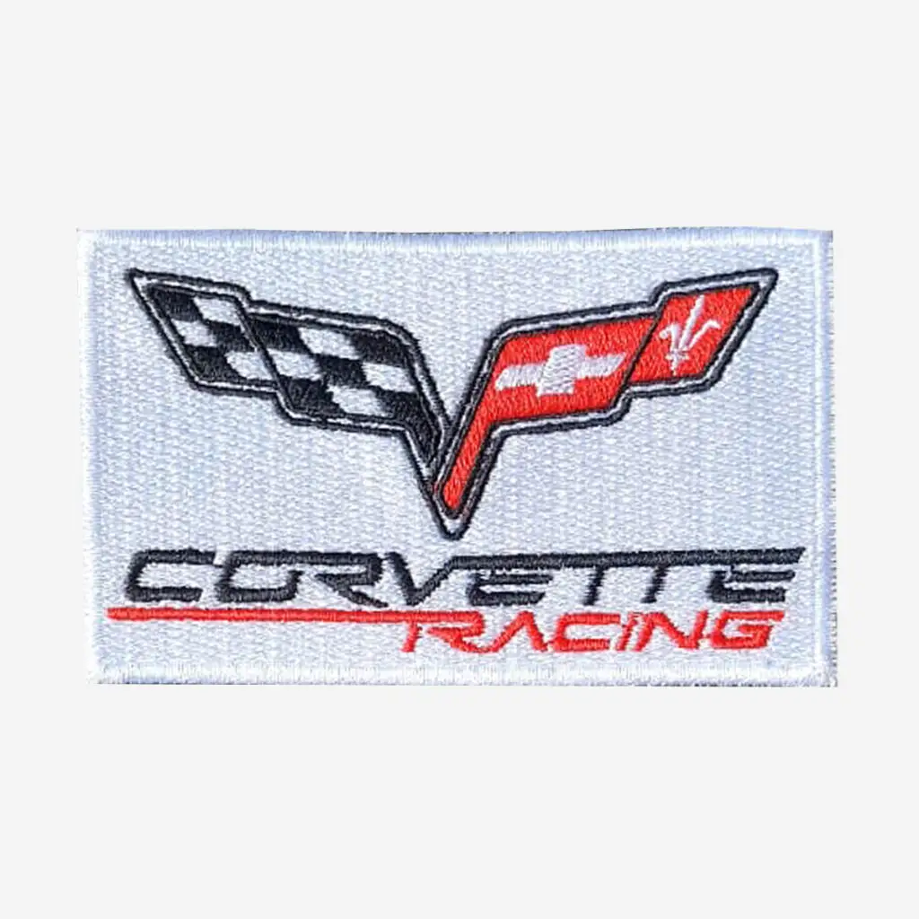 Corvette Racing Logo Embroidered Iron On Patches - Patchcrafts.com