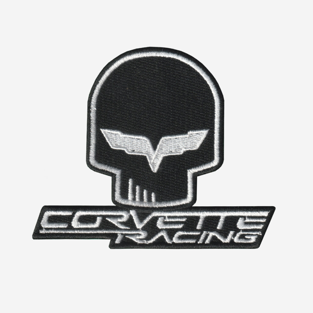 Corvette Racing Jake Skull Logo Embroidered Iron On Patch - Patchcrafts.com