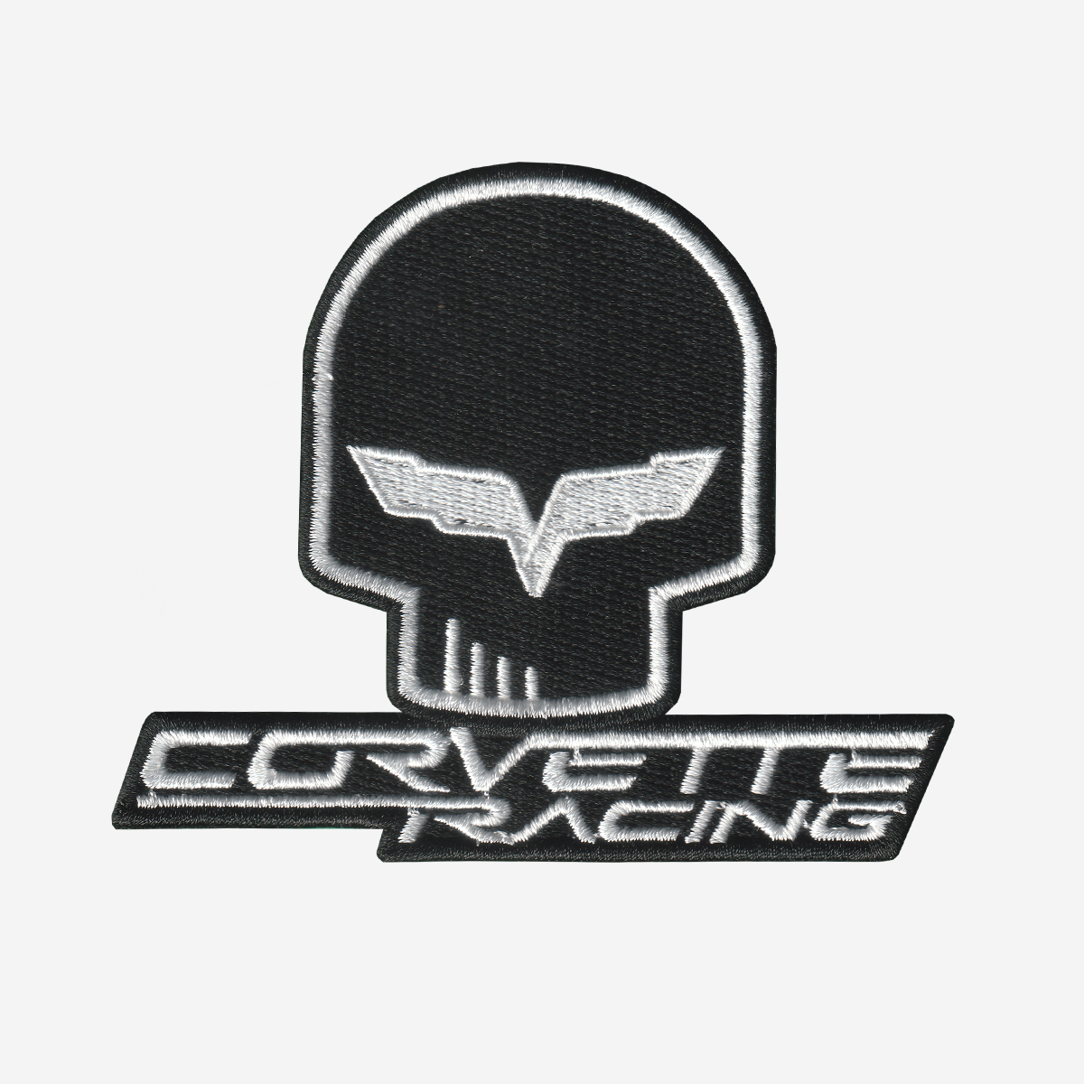 Corvette Racing Jake Skull Logo Embroidered Iron On Patch - Patchcrafts.com