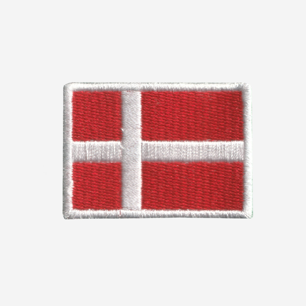 Denmark Flag Embroidered Iron On Patch - Patchcrafts.com
