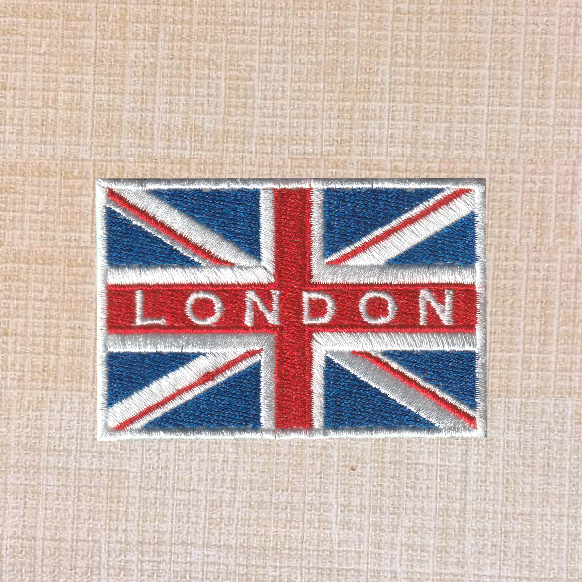 London Text On A British Union Jack Flag Embroidered Iron On Patch ...