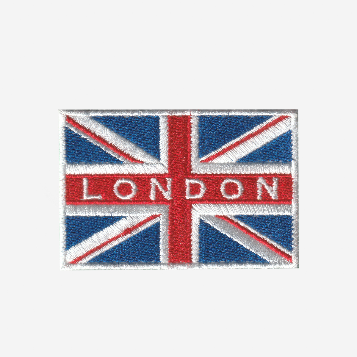 London Text On A British Union Jack Flag Embroidered Iron On Patch ...
