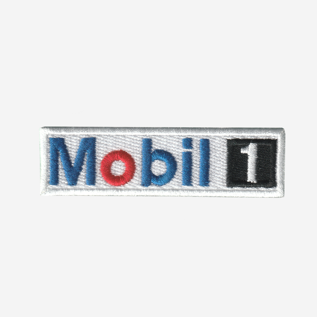 Mobil Logo Embroidered Iron On Patch – Patchcrafts