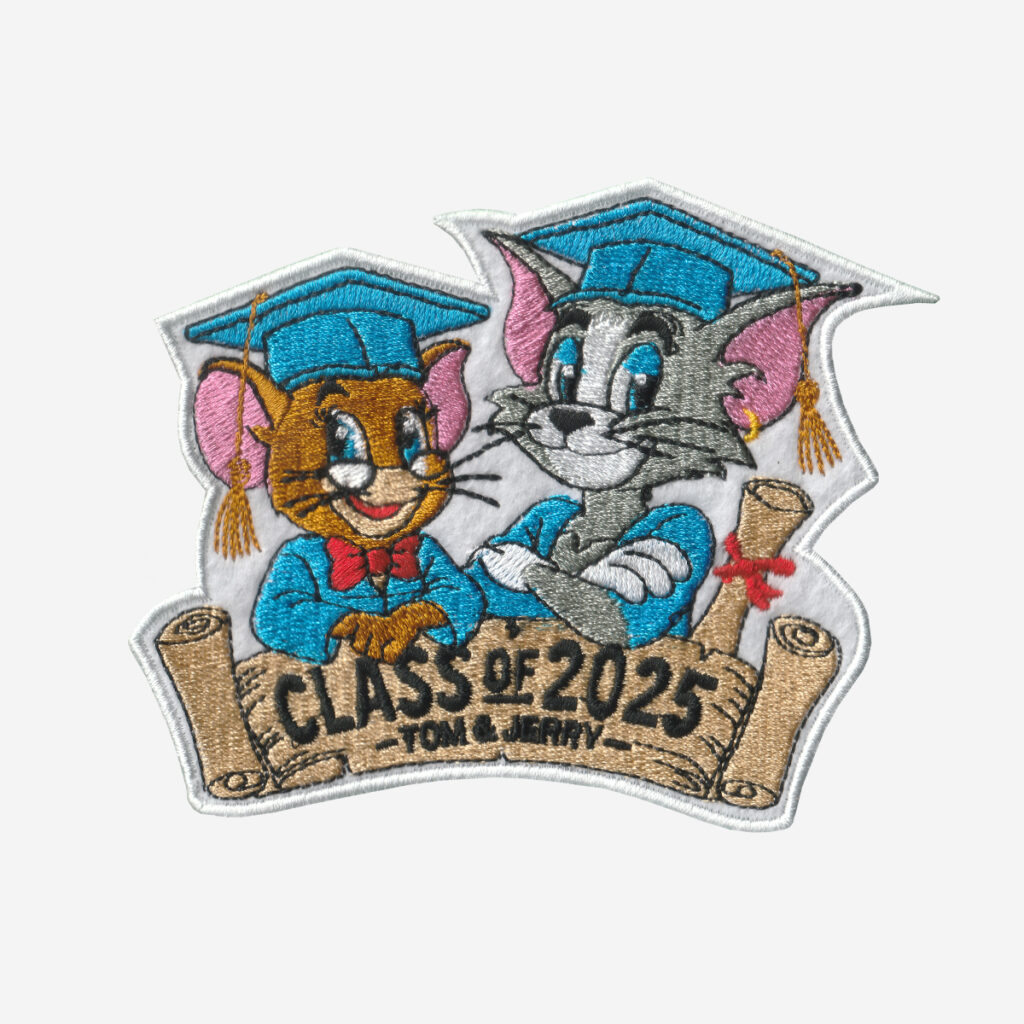 Tom And Jerry Celebrating 2025 Graduation Cartoon Embroidered Iron On ...