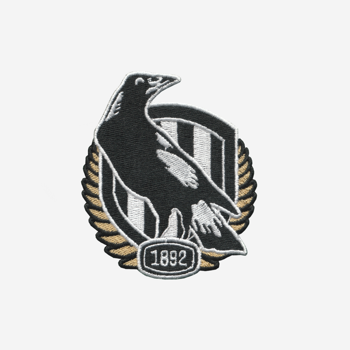 AFL Collingwood Football Club Logo Embroidered Iron On Patch - Patchcrafts.com