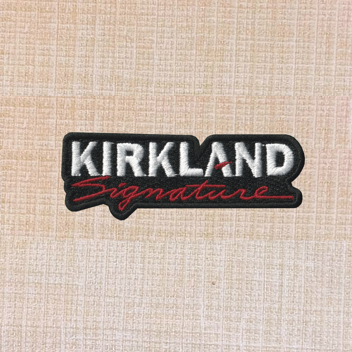 Kirkland Signature Logo Embroidered Iron On Patch - Patchcrafts.com