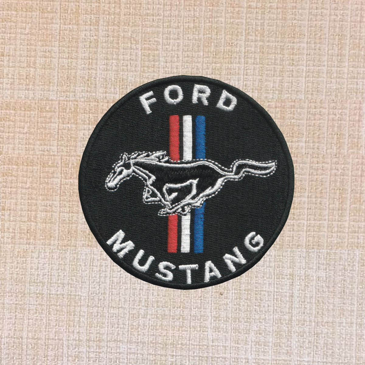 Ford Mustang Logo Embroidered Iron On Patch - Patchcrafts.com
