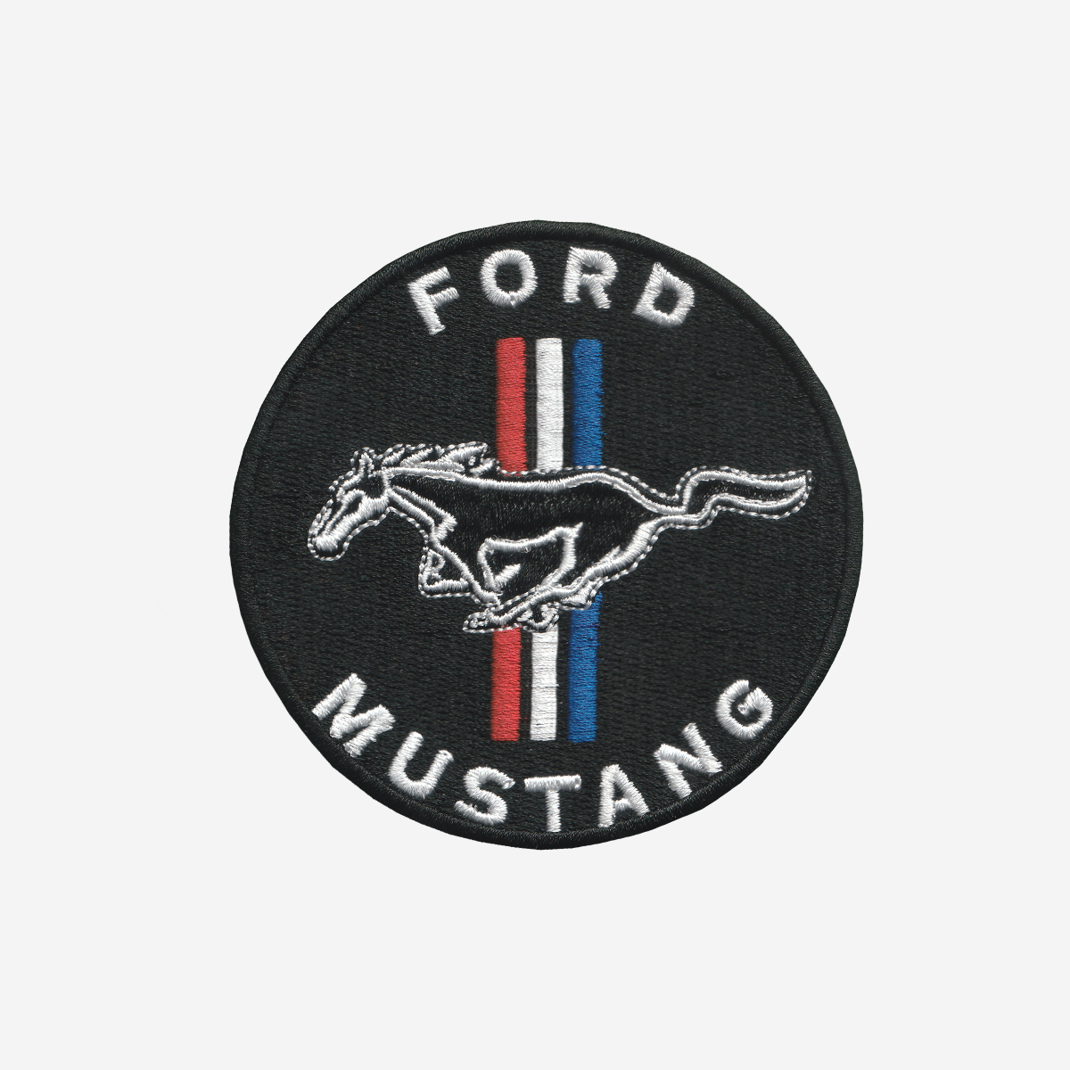 Ford Mustang Logo Embroidered Iron On Patch - Patchcrafts.com