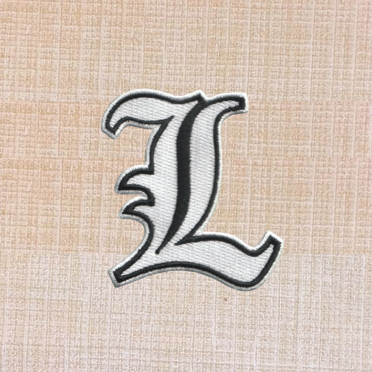 Death Note L Logo Embroidered Iron On Patch - Patchcrafts.com