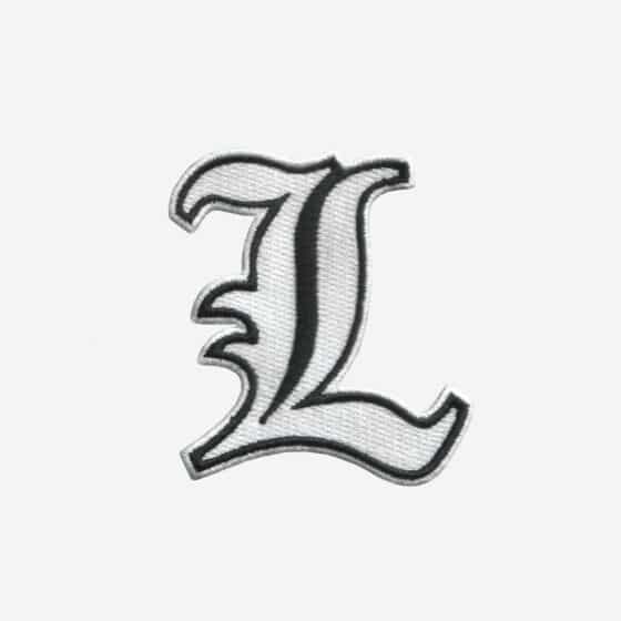 Death Note L Logo Embroidered Iron On Patch - Patchcrafts.com