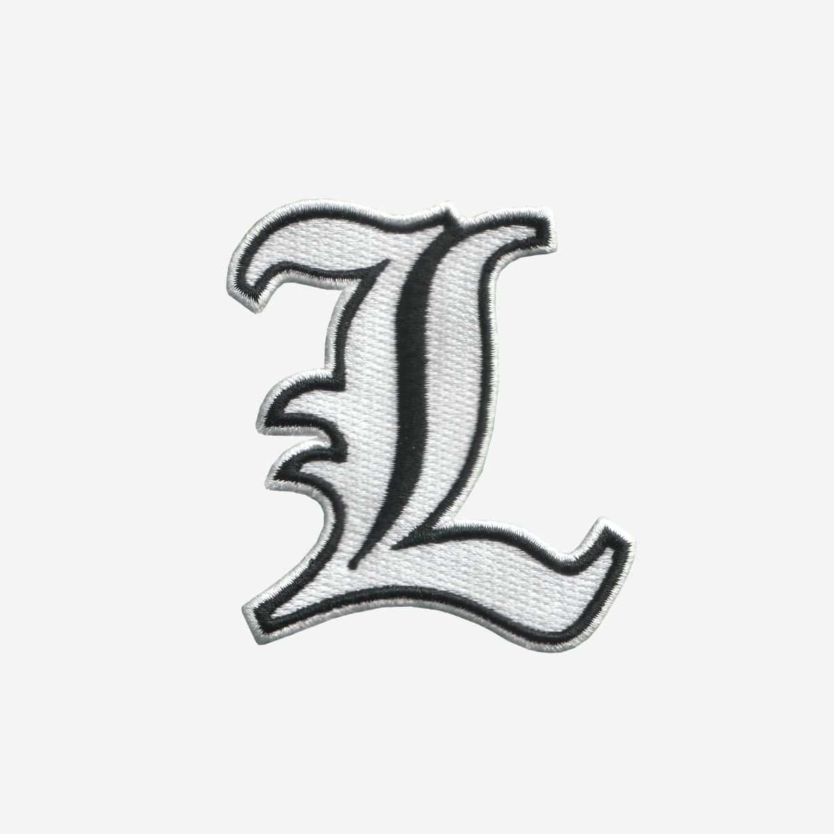 Death Note L Logo Embroidered Iron On Patch - Patchcrafts.com