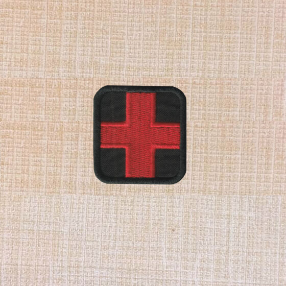 First Aid, Medical Cross Embroidered Iron On Patch X 2Pcs - Patchcrafts.com