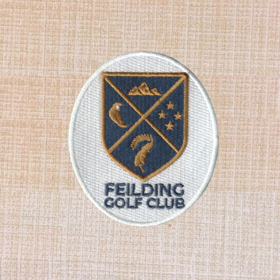 Feilding Golf Club Logo Embroidered Iron On Patch - Patchcrafts.com