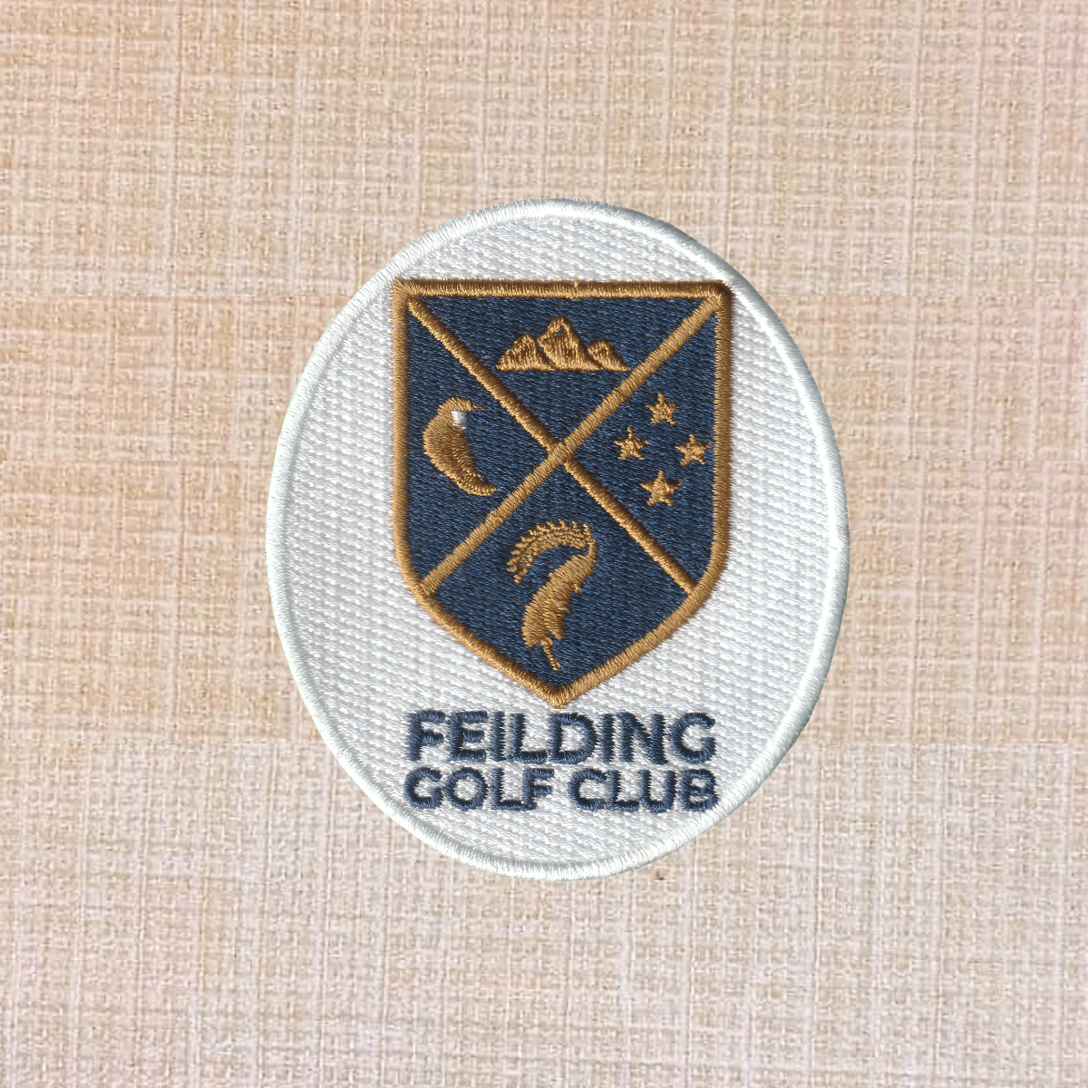 Feilding Golf Club Logo Embroidered Iron On Patch - Patchcrafts.com