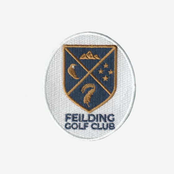 Feilding Golf Club Logo Embroidered Iron On Patch - Patchcrafts.com