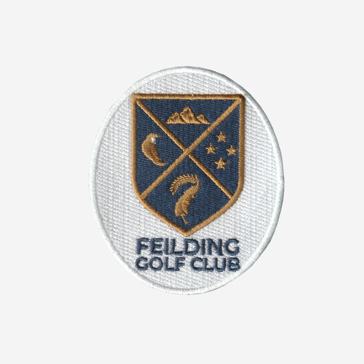 Feilding Golf Club Logo Embroidered Iron On Patch - Patchcrafts.com