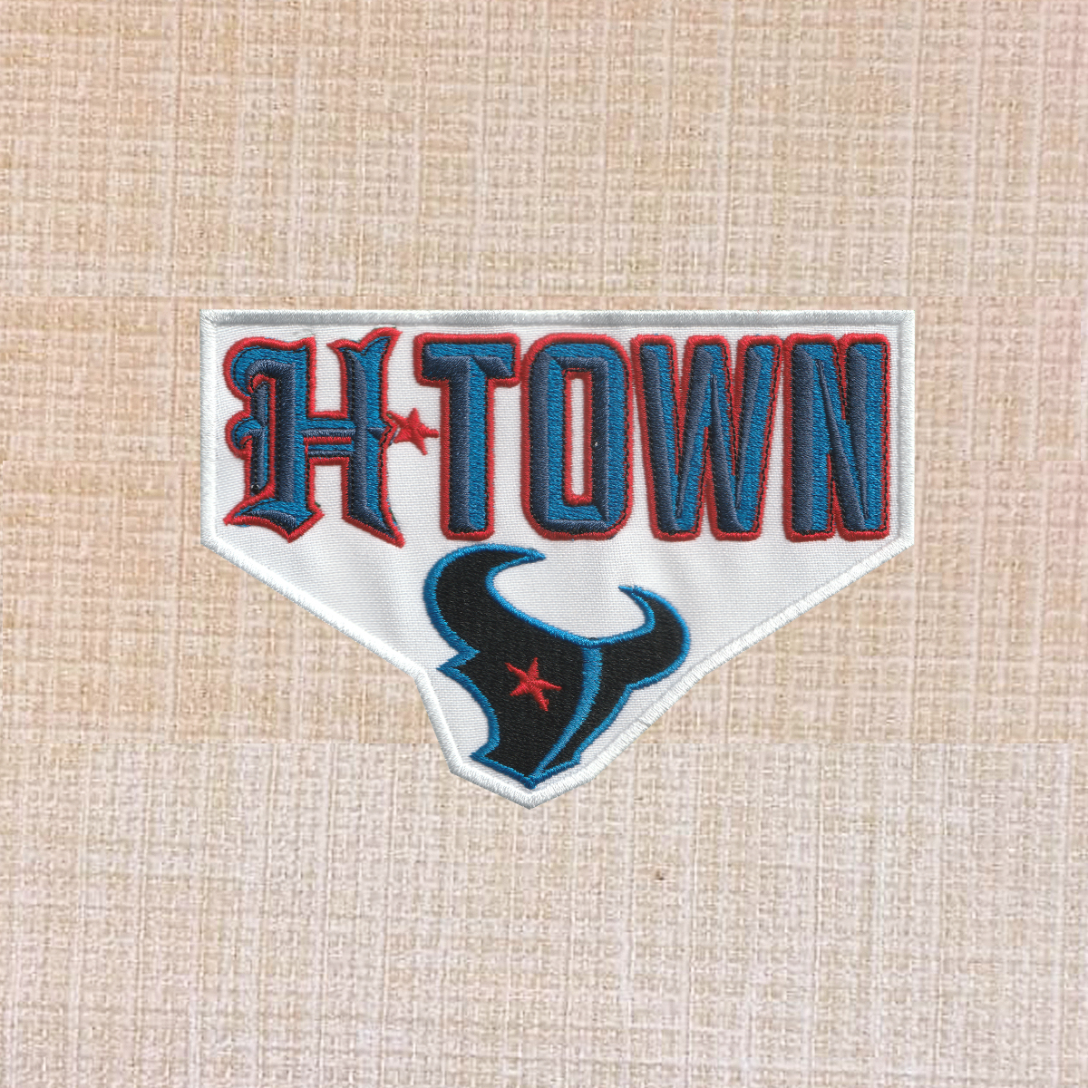 Houston Texans H-Town Logo Embroidered Iron On Patch - Patchcrafts.com